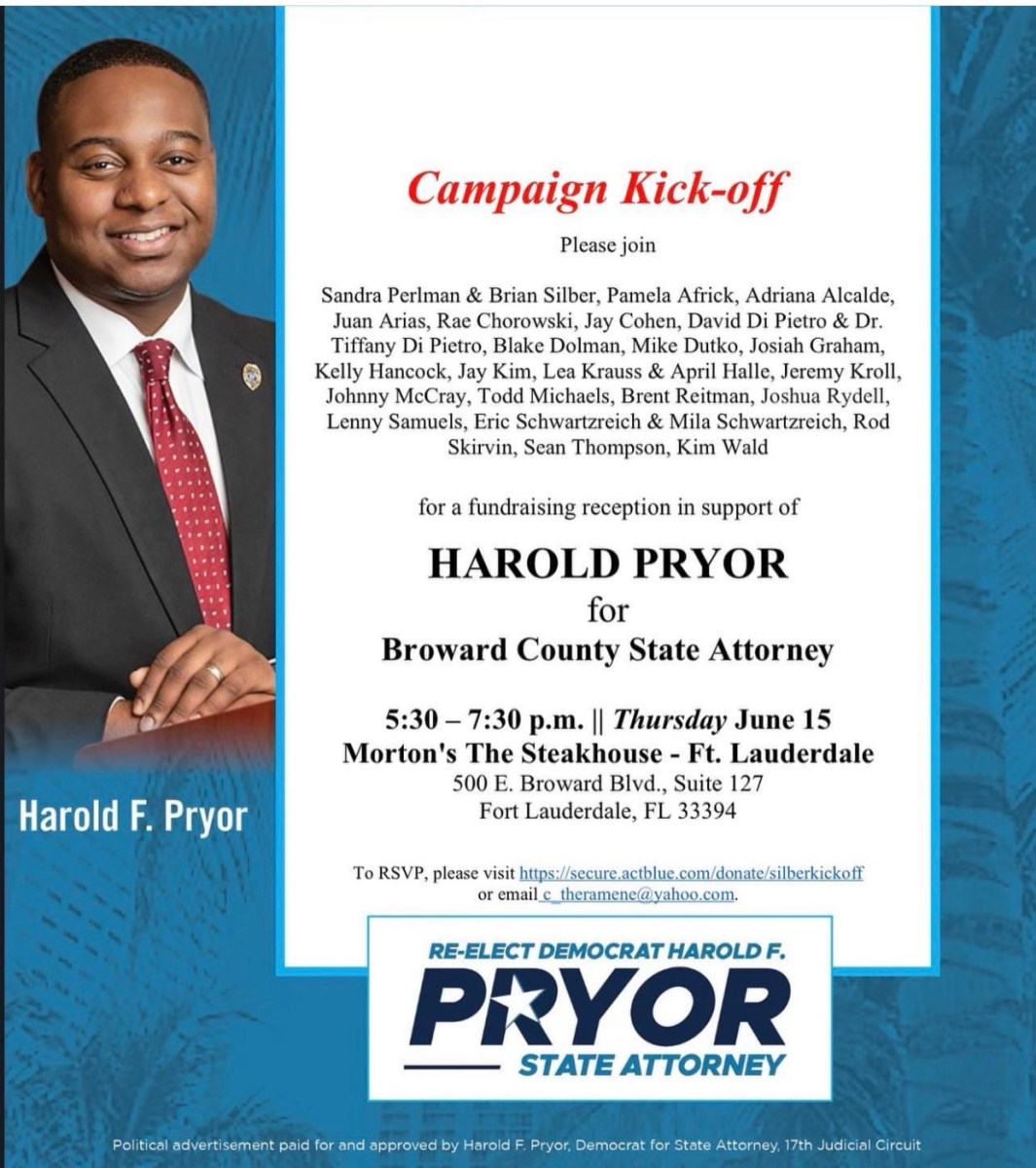 Broward State Attorney Harold F. Pryor announces historic compensation ...