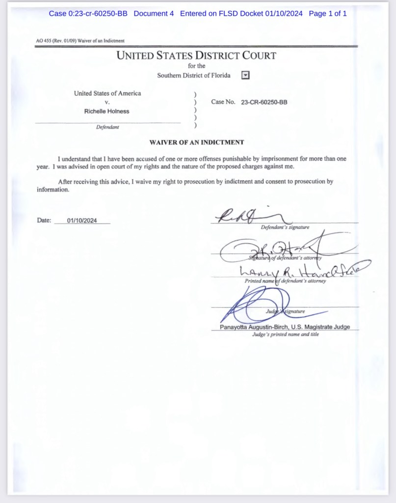 Richelle Holness Makes Initial Appearance In Federal Court, Judge Sets ...